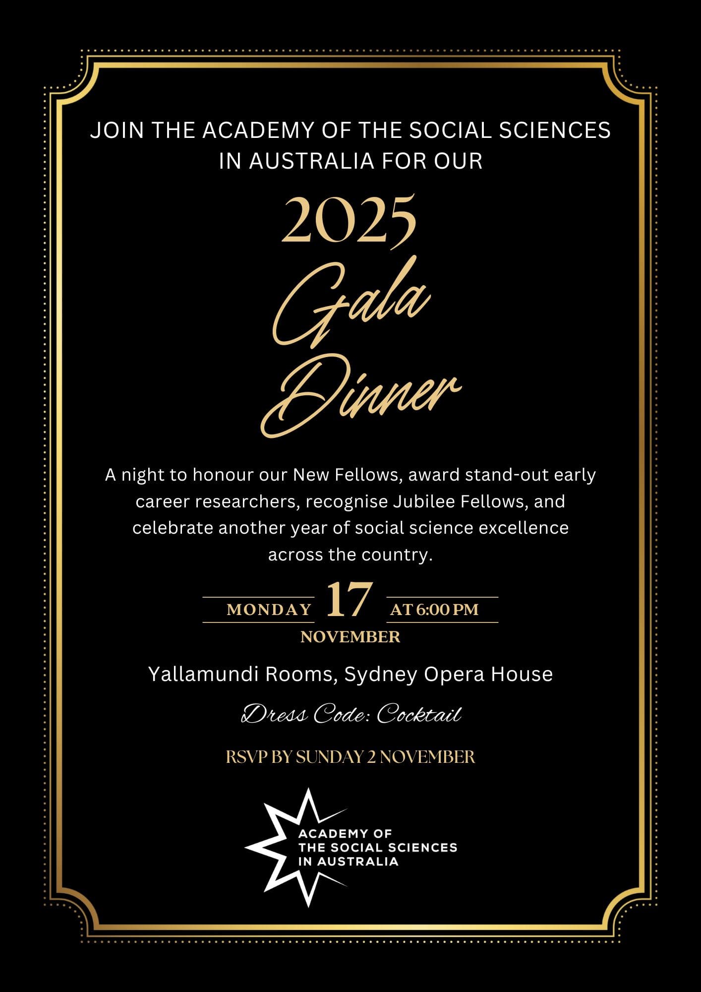 2025 Gala Dinner | Academy of the Social Sciences in Australia